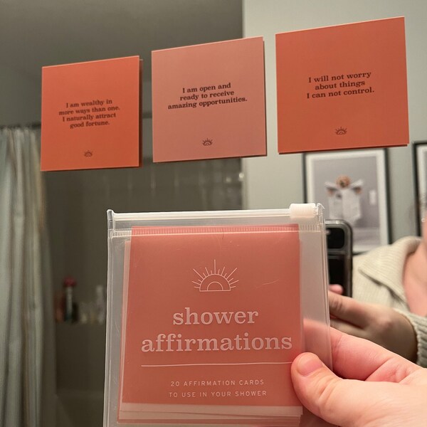 Shower Affirmation™ Cards - Anxiety - Etsy