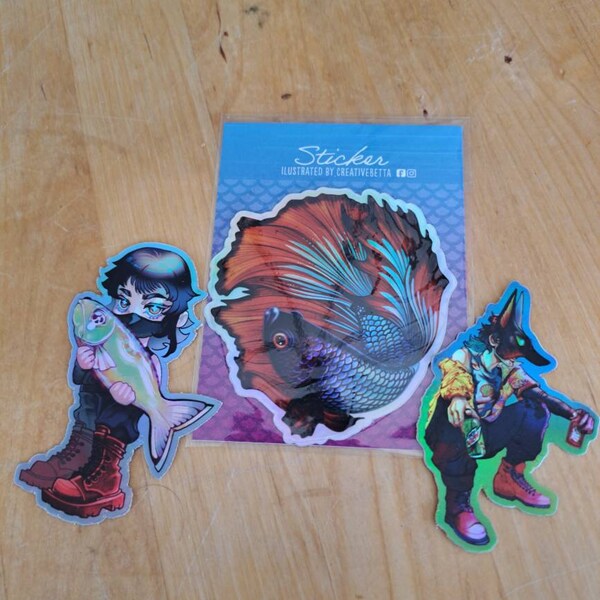 Bumblebee Double Tail Betta Fish Pin, Gift for Betta Fish Lover ...