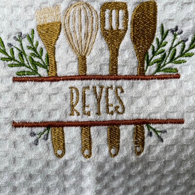 Kitchen Utensils Split Embroidery Design, Baking Tools Embroidery ...