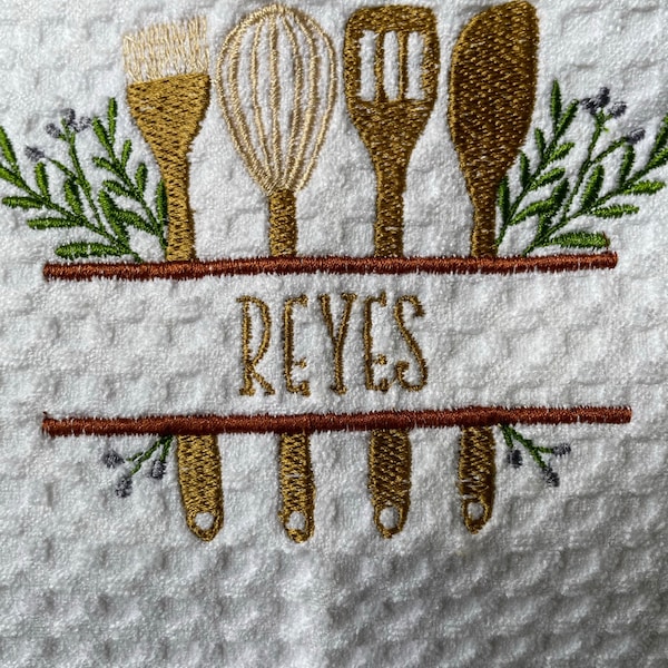 Kitchen Utensils Split Embroidery Design, Baking Tools Embroidery ...