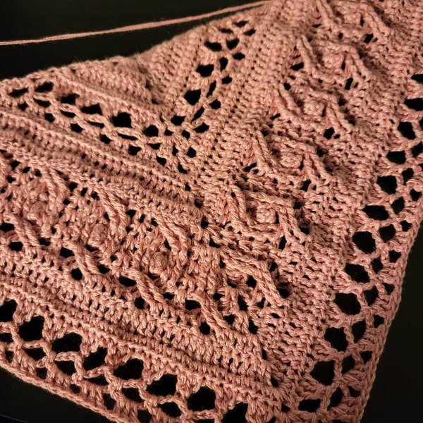 ROSA Crochet Shawl Pattern, Crochet Pattern, Shawl Pattern, Digital ...