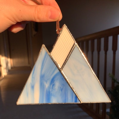 Rose Suncatcher / Red Rose Stained Glass / Romantic Gift // Crafted by ...