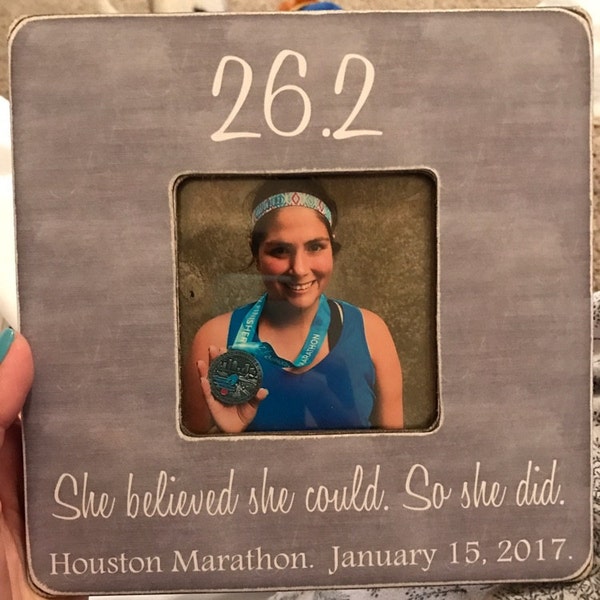 Marathon Picture Frame GIFT Finish Line 26.2 Personalized First ...