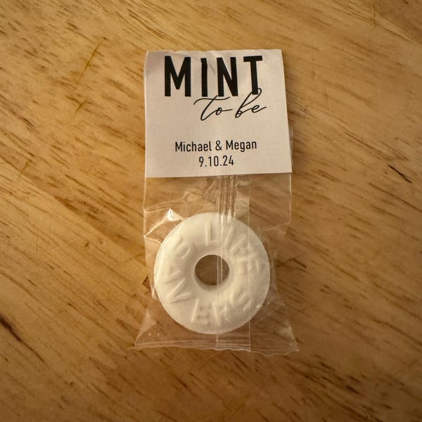 100pcs Mint to Be Wedding Favors,wedding Mints Labels,custom Wedding ...