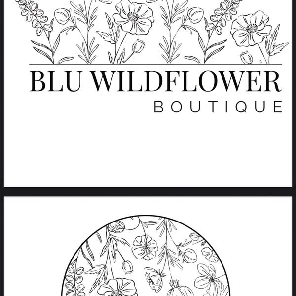 Wildflower Floral Watermark Logo Package, Photography Watermark Logo ...