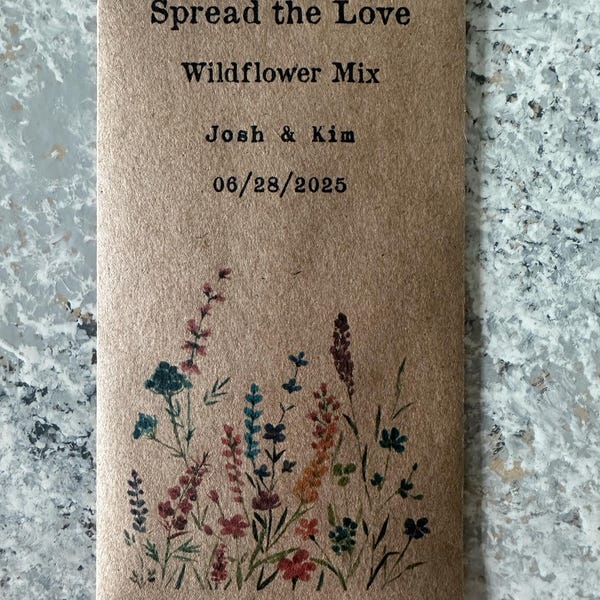 Wildflower Seed Packet Wedding Favors With Seed Included Personalized ...