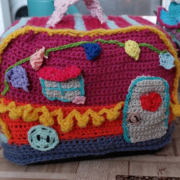 Crochet Pattern Toaster Cover Caravan, Crochet Cover, Crochet Caravan ...