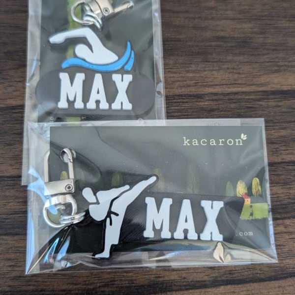 Swimming Swimmer Swim Personalized Keychain / Keyring / Bag Tag / Name ...