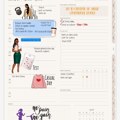 Office Digital Stickers for Goodnotes Planner, Business Woman Stickers ...