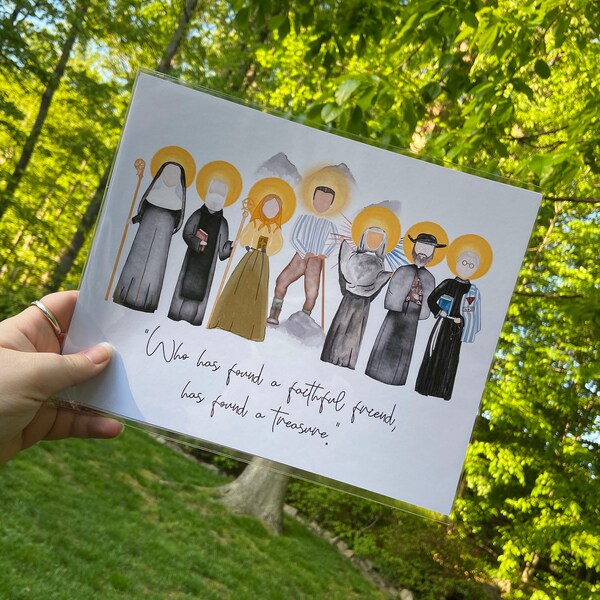 Custom Saint Print | Saint Print | Saint Card | Catholic Gift - Etsy