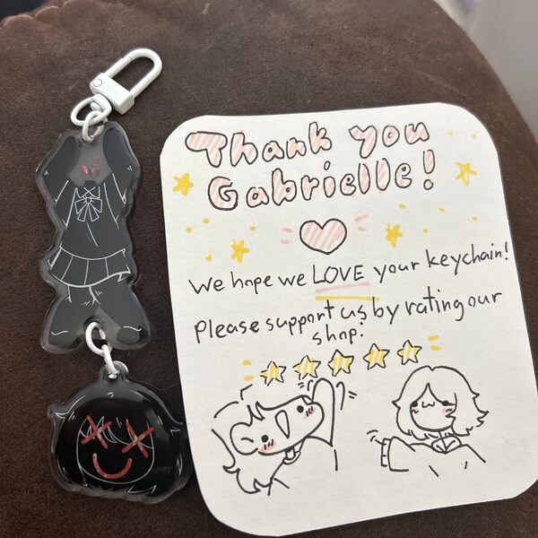 Omori Keychains HS Basil and Stranger Double-sided Acrylic Charms for ...