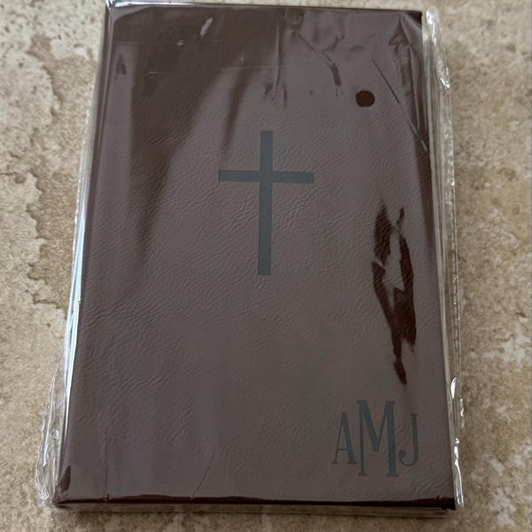 Monogrammed Journal With Lined Pages, Engraved Leather Journal ...