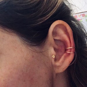 Minimal Silver Ball Helix Earring 18g/16g Threadless | Etsy