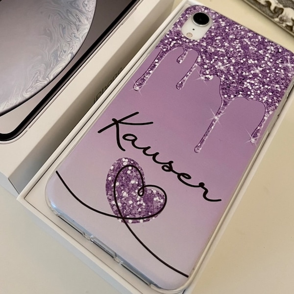 Personalised Phone Case iPhone 13 Shinee Hearts Custom Name Initials ...