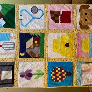 Set of 2 Taco Night Quilt Block Patterns Taco and Chips & Salsa ...