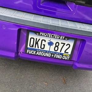 NO FARMS NO Food License Plate Frame Funny Humor Prank License Plate ...