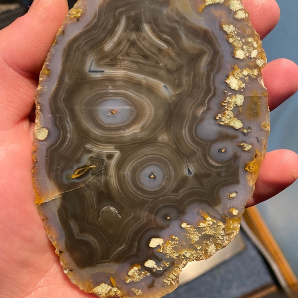 Extra Large Iris Agate Slice. Subtle Iridescent Agate. Natural Rainbow ...