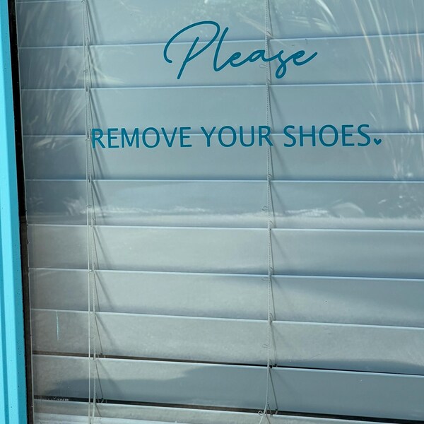 Please Remove Your Shoes Decal, Please Remove Your Shoes Sticker ...