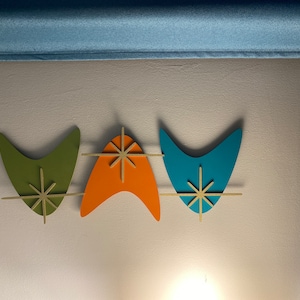 Mid Century Modern Boomerang Magnets Set of 3 Retro Kitchen Mid Century ...