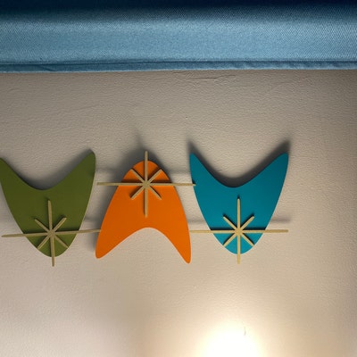 Mid Century Modern Boomerang Magnets Set of 3 Retro Kitchen Mid Century ...