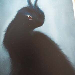 Three Eyed Pastel Bunny Artwork Print on A4 Cute Pastel Goth Fantasy ...