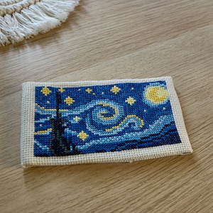 Mini ART Cross Stitch Pattern, the Starry Night, Famous Painting Small ...