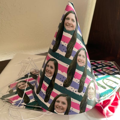 Custom Face Party Hat Photo Party Hat Personalized With Your Photo and ...
