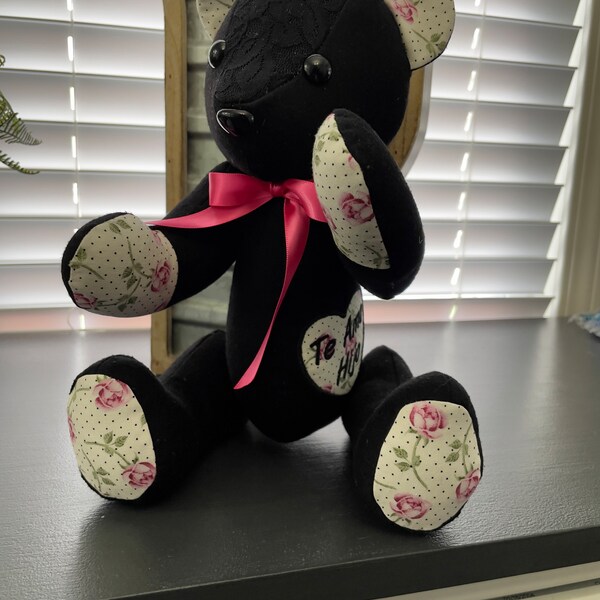 Memory Bear, Keepsake Bear, Memorial Gift, Custom Teddy Bear, Bear Made ...