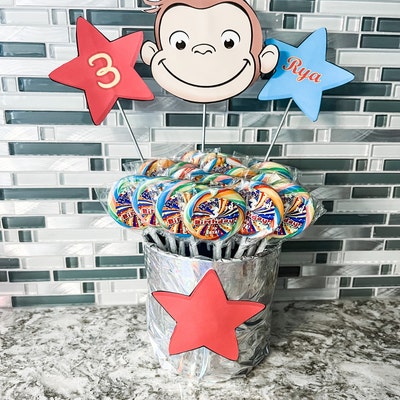 Curious George Centerpiece Cutouts DIY PERSONALIZED / Curious George ...