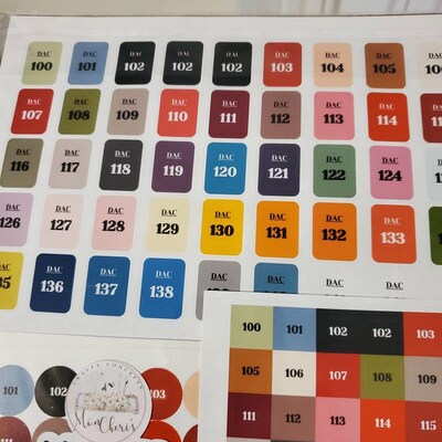 DMC Diamond Painting Labels Color Coordinated DMC Stickers - Etsy