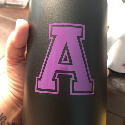 Single Letter Vinyl Monogram Decal Sticker for Labeling Hard - Etsy