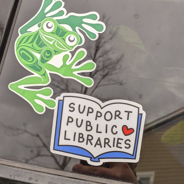 Support Public Libraries Sticker / Librarian / Teacher / Education / Bookworm / Waterproof ...