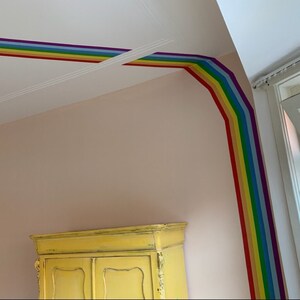 Rainbow Wall Border, Rainbow Wall Border Removable Fabric Wall Decal ...