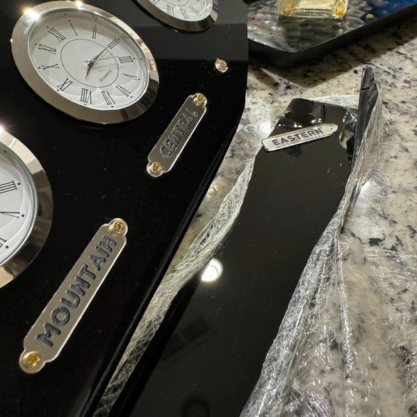 World Time Sign, Time Zone Clock Signs, Wood Sign for Wall, Time ...