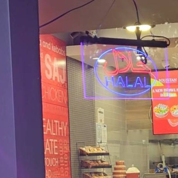 Halal Food Arabic Restaurant Dual Color LED Neon Sign St6-i3746 - Etsy