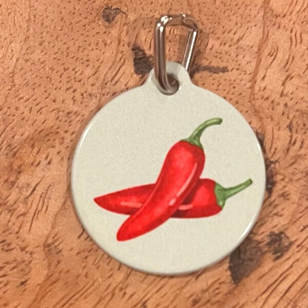 Pepper Dog ID Tag, Pepper, Peppers, Chili, Chili Peppers, Metal Pet Id ...