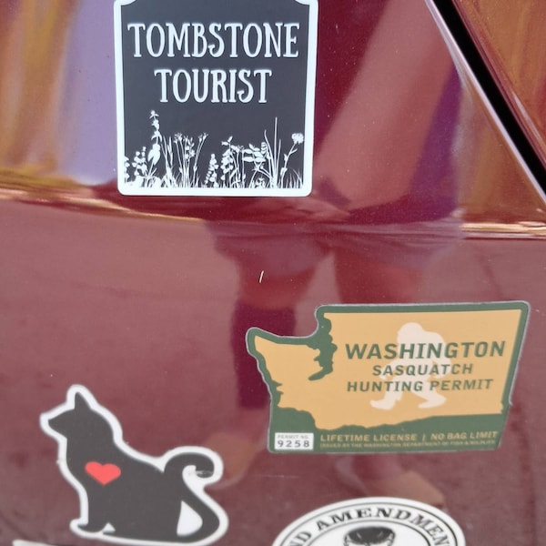 Tombstone Tourist Sticker: Cemetery Explorer Vinyl Sticker - Etsy