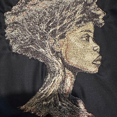 African Woman Machine Embroidery Design. African Tree. Instant Download ...