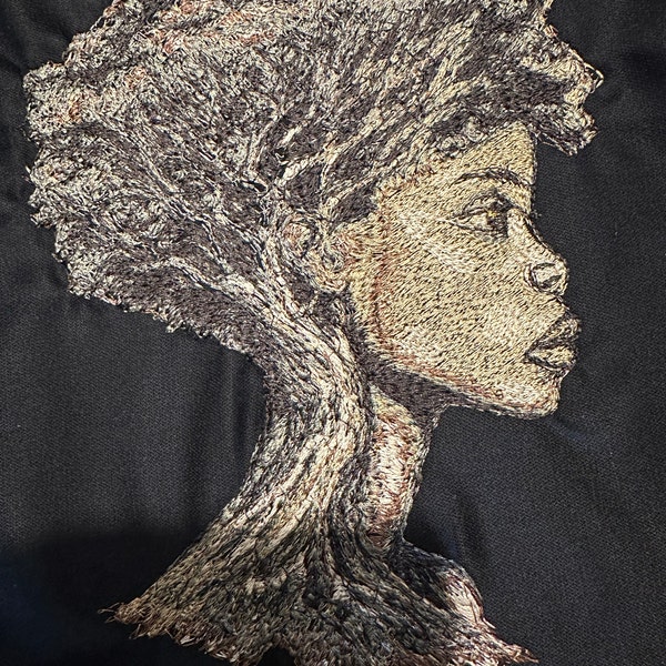 African Woman Machine Embroidery Design. African Tree. Instant Download ...