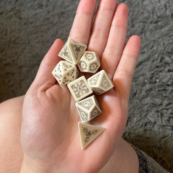 Viking Medieval Bone Dice-dnd D and D Dice Set-dungeons & Dragons Dice ...
