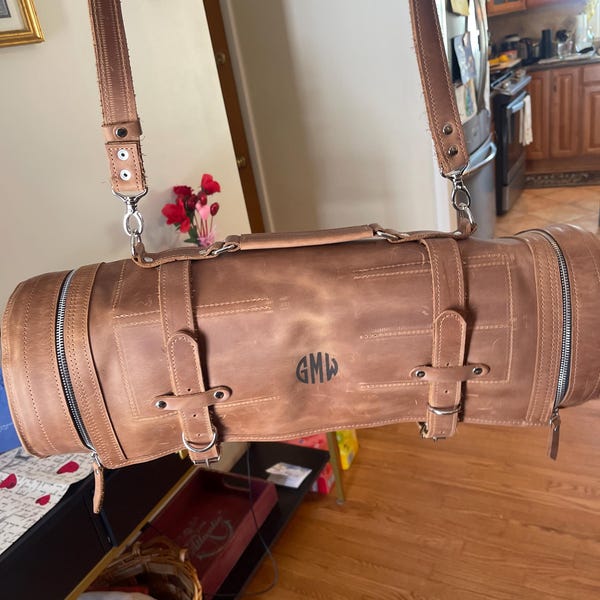 Leather Bartender Roll Bag, Bartender Tools Roll, Travel Bartender Bag ...