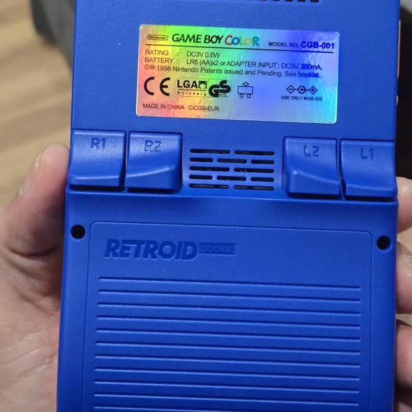 Gameboy Color Original Style Custom Rear Sticker / Label - Full ...