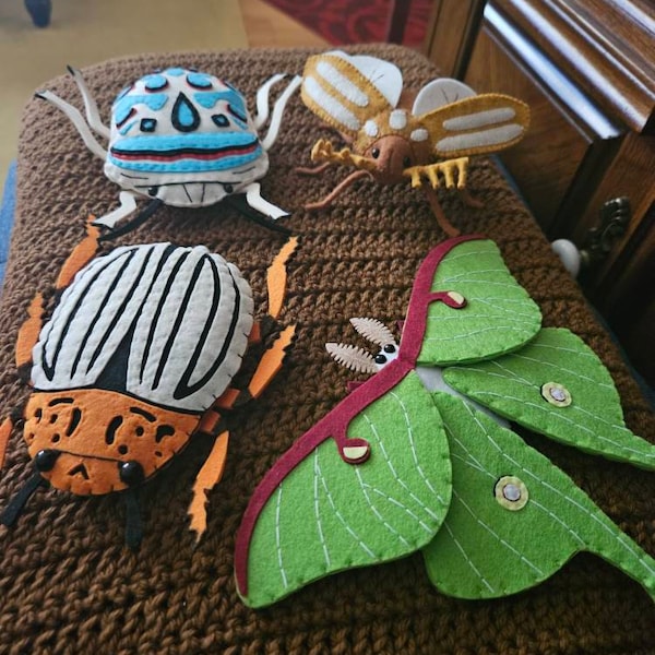 Felt Beetle Plush: Realistic Spring Insect Decor - Etsy