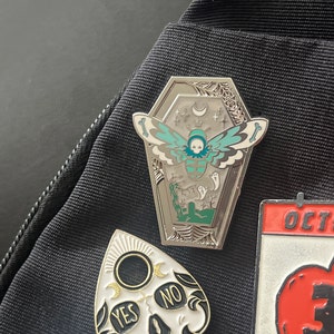 Gothic Nights Enamel Pins, Bat Pins, Bat Enamel Pins, Pastel Goth Pins ...