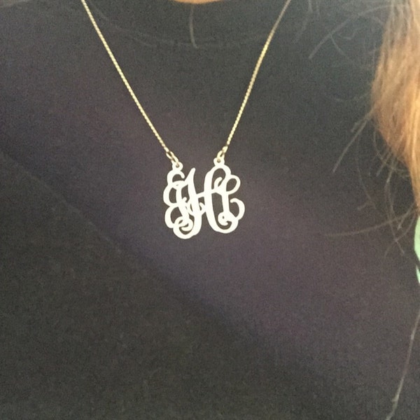 Custom Monogram Jewelry in Sterling Silver, Gold, & Rose Gold • Dainty ...