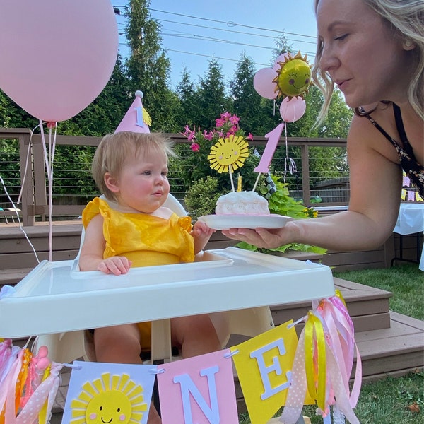 You Are My Sunshine Birthday Bundle, Baby Girl Turning One Theme - Etsy