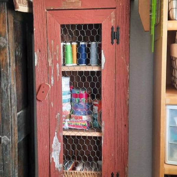 Handmade Large Country Barn Wood Storage Cabinet Cupboard Picket ...