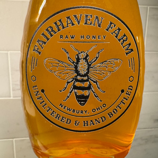 Personalized Honey Clear Vinyl Stickers, Custom Honey Product Stickers ...