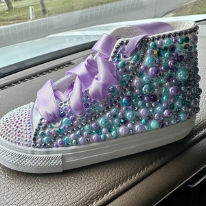 Pink All-star Low Top Women's Converse Bling Converse - Etsy