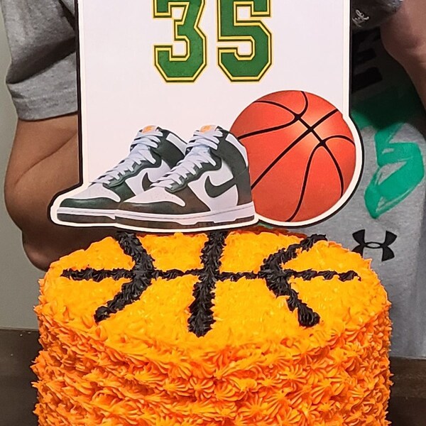 Custom Basketball Jersey Cake Topper, Personalized Basketball Cake ...